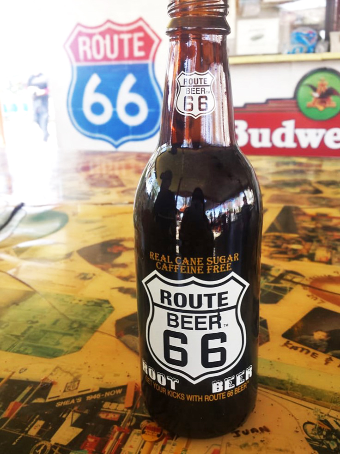 Get your kicks on Route Beer 66! This frosty bottle of nostalgia is the perfect companion for your road trip down memory lane. It's happiness in liquid form.