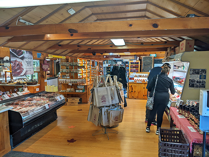 Shoppers in their natural habitat, navigating a labyrinth of local delights. It's like a treasure hunt, but the X marks delicious instead of gold.