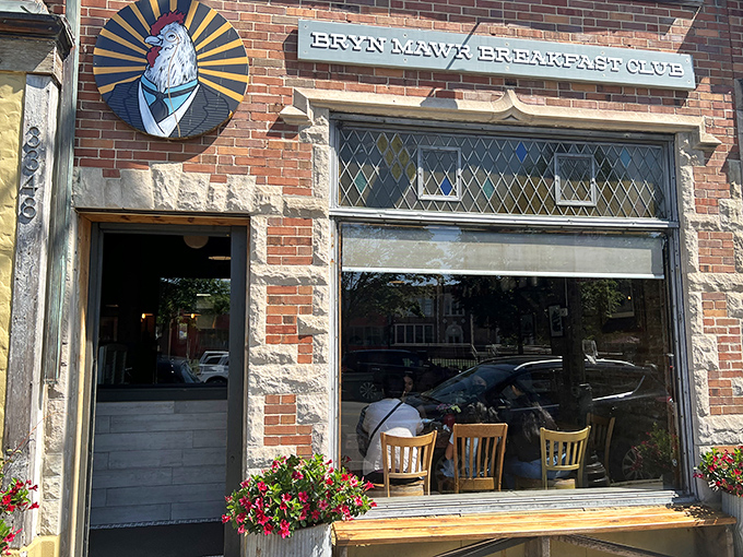 Bryn Mawr Breakfast Club: Where breakfast meets art! That rooster logo looks ready to wake up your taste buds.