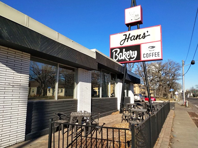 Hans' Bakery: Where retro signage meets modern cravings. This spot looks like it could tell some tasty tales!