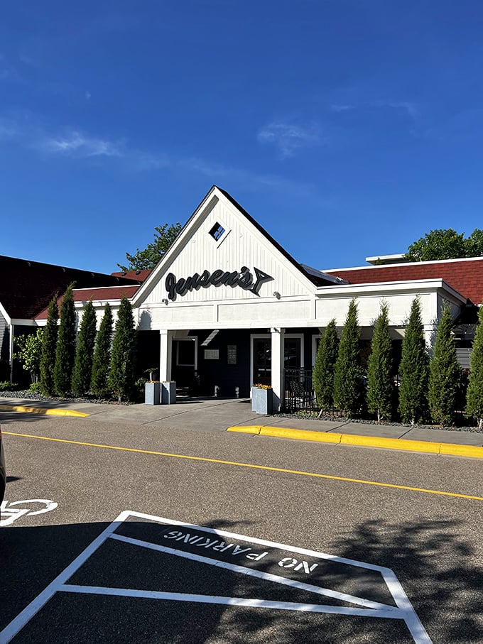 Supper club chic! Jensen's understated exterior belies the retro cool waiting inside.