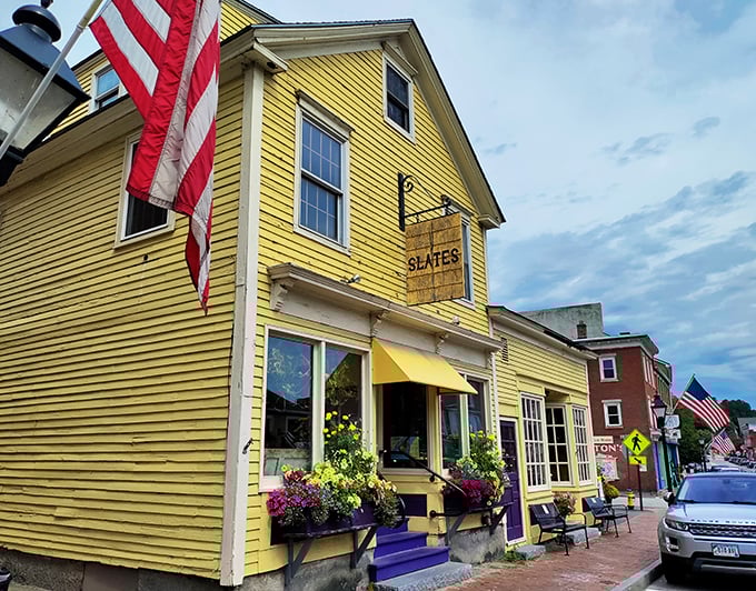 Sunshine for your taste buds! Slate's cheery exterior is just a hint of the flavors waiting inside.