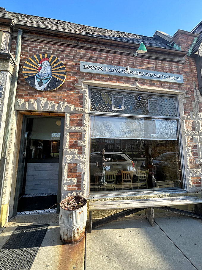 Not your average breakfast joint! Bryn Mawr's quirky exterior hints at morning meals more exciting than finding forgotten money in your pocket.