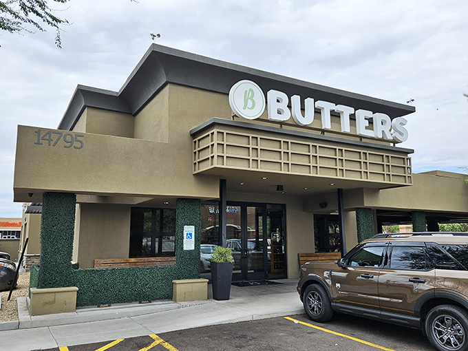 Chart a course for carb heaven. This sleek pancake haven is the X that marks the spot on your map of memorable meals.