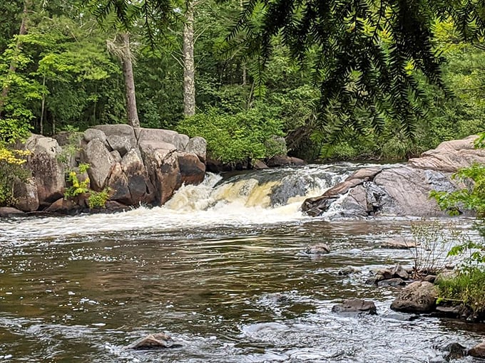 Dave's Falls: Nature's own slip 'n slide! These water-worn rocks create a geological playground that would make Fred Flintstone jealous.