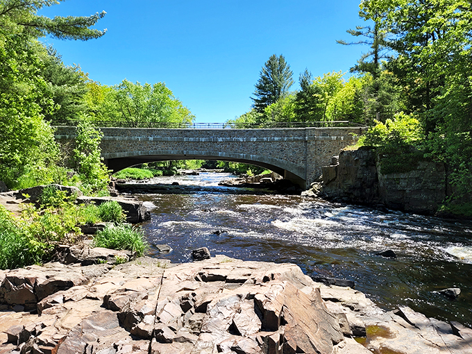 Cascading falls over ancient rocks &ndash; it's like someone dropped a slice of Canada into Wisconsin.