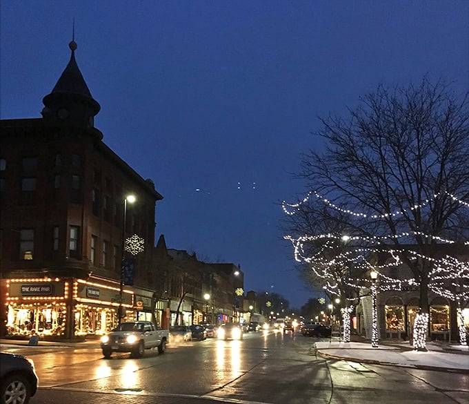 Take a detour to Northfield and find yourself driving through a cozy, twinkling winter wonderland.