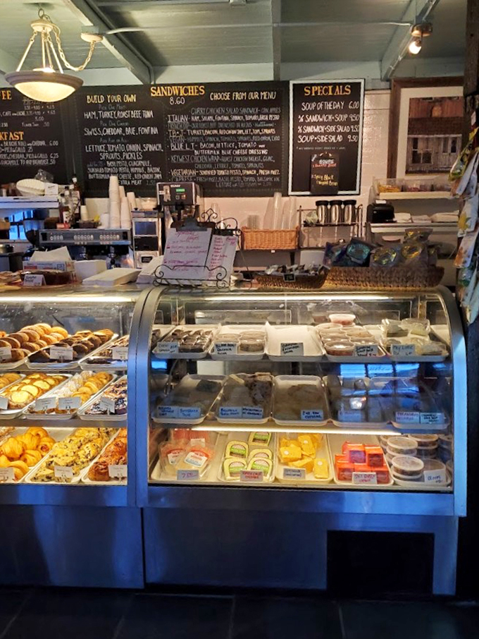 Pastry paradise! This display case is like Willy Wonka's factory for grown-ups. Resistance is futile, my friends.
