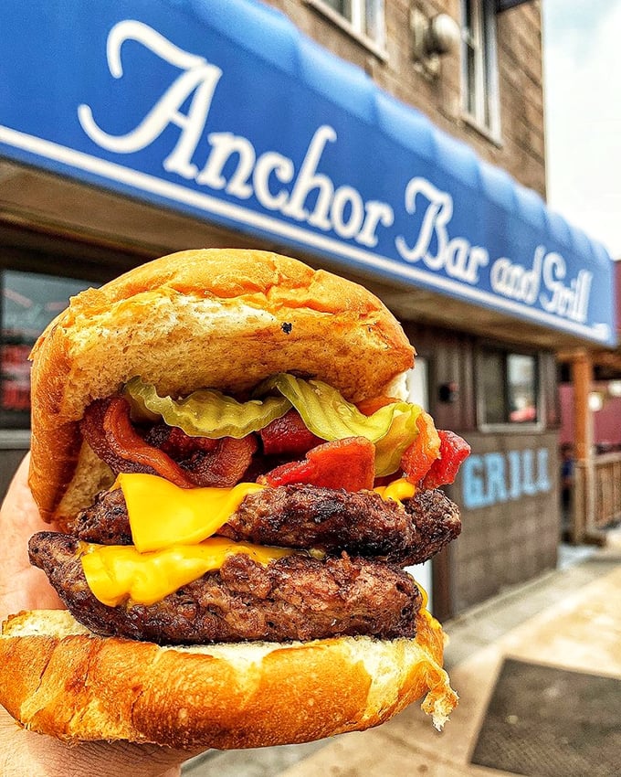 Double the patties, double the fun! This cheeseburger is stacked higher than my to-read pile, and infinitely more appetizing.