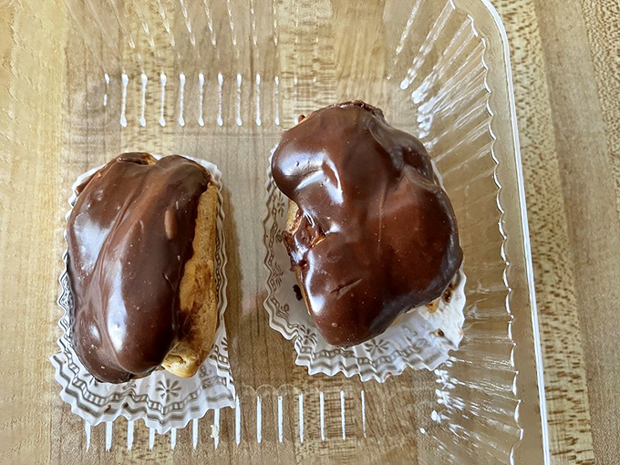 Chocolate-dipped eclairs: Proof that sometimes, the best things in life come in pairs. Double the pleasure, double the fun!