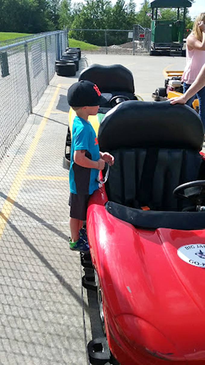 Safety first, speed second! This little racer knows the importance of a good pre-flight check. Houston, we are go for launch!