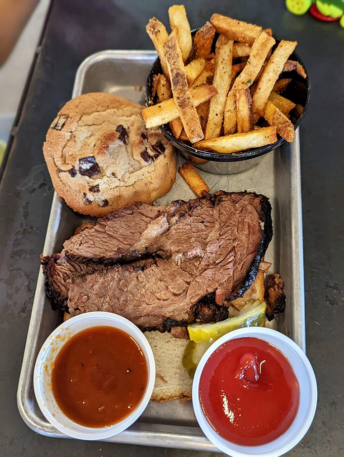 Even the kids' menu is a cut above! This mini brisket plate proves that great taste knows no age limit.