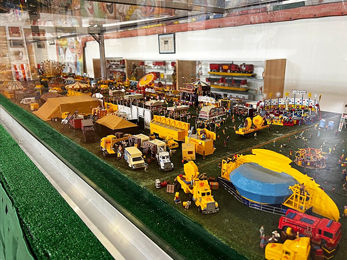 It's a small world after all! This miniature carnival diorama is like "Honey, I Shrunk the Midway."