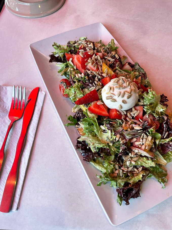 A salad so pretty, it belongs in a museum. But trust me, it tastes even better than it looks.