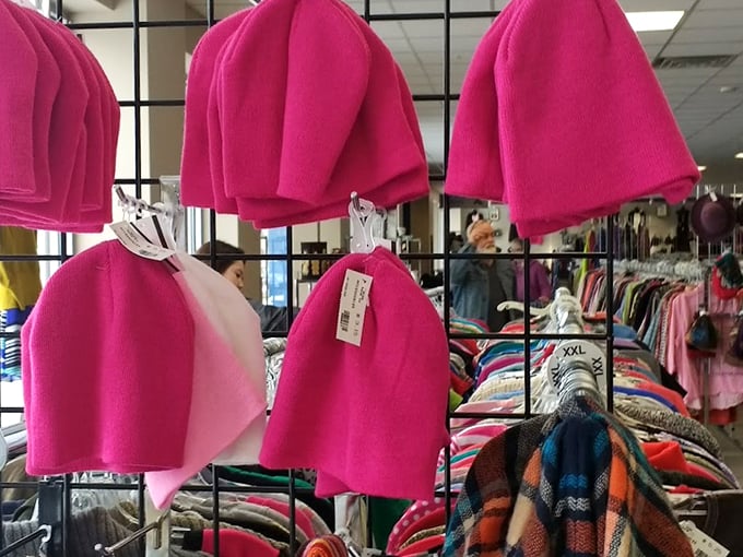 Pink power in full force! These vibrant beanies are ready to brighten up even the grayest Wisconsin winter day.