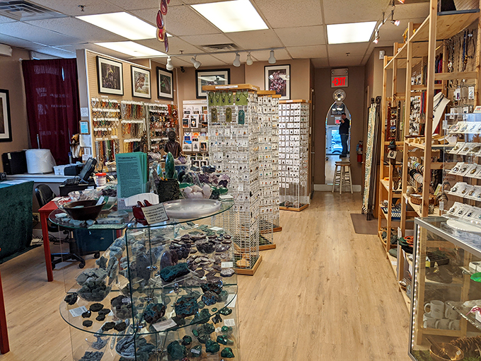 Crystal paradise! This shop is more packed with treasures than Indiana Jones' wildest dreams.