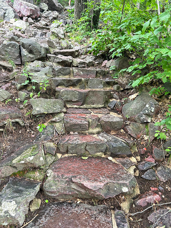 Stairway to heaven or path to adventure? Why not both? These stone steps are your ticket to breathtaking vistas.