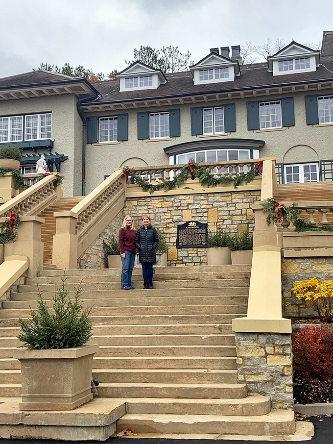 Smile! You're on Mayowood's camera. These steps have hosted more photo ops than a Hollywood premiere.