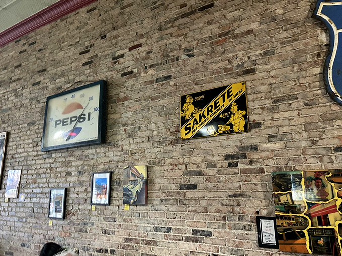 Wall art that tells a story! From Pepsi nostalgia to local flair, every inch is a conversation starter.