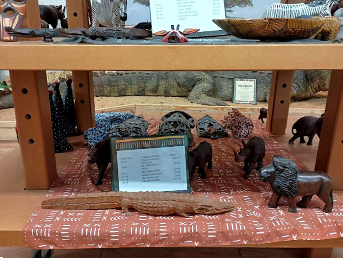 Souvenir shopping gone wild! From tribal masks to gator figurines, this gift shop is where Florida meets "Night at the Museum."