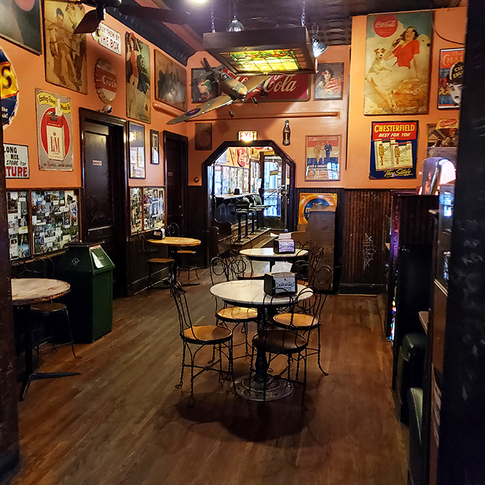 Retro chic! These vintage chairs have seen more butts than a cigarette factory. If only they could talk!