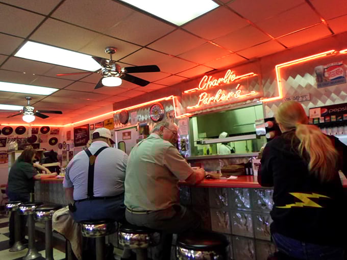 Pull up a stool and join the breakfast club. At this counter, you're not just a customer, you're part of the Charlie Parker's family