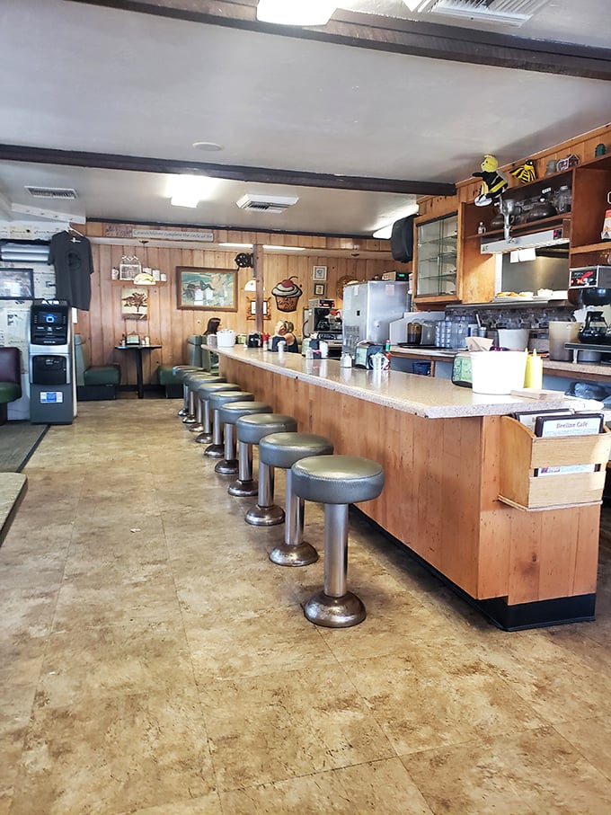 Pull up a stool and join the breakfast club! This classic diner counter is where strangers become friends over shared stories and bottomless coffee.