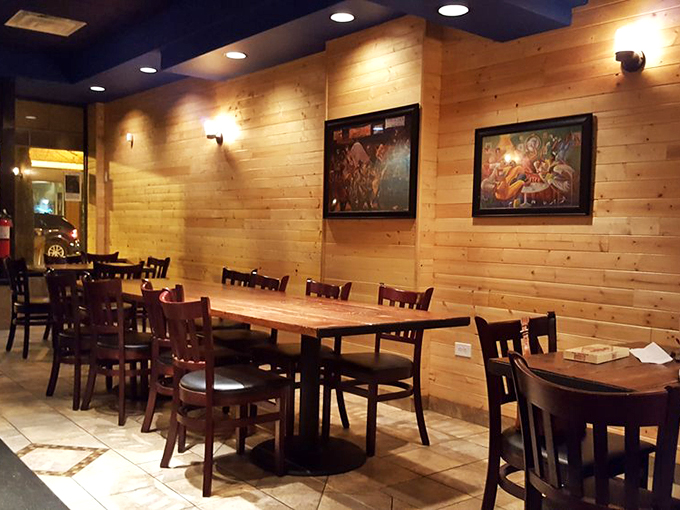 Rustic charm meets modern comfort. The dining area feels like a warm hug from your favorite aunt – if she were a master chef.