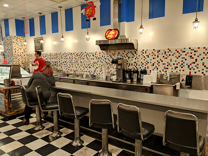 Pull up a stool at the sweetest bar in town! This retro diner setup serves happiness by the scoop.