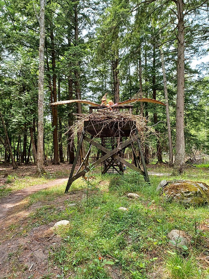 Home tweet home! This cozy nest proves that even flying reptiles appreciate a good fixer-upper.