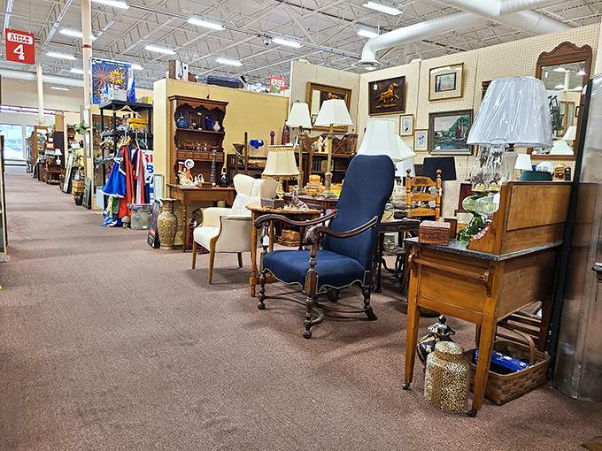 Take a seat and stay awhile! This furniture section is like a time-traveling living room where every chair has a story and every table a tall tale.