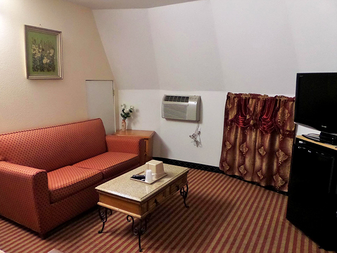 Retro chic meets teepee sheek in this living area. It's the perfect spot to plan your next day's adventure or practice your best "How" greeting.