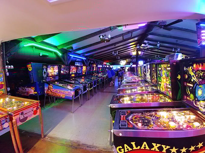 Each machine tells a story, from classic tales of yore to modern epics &ndash; it's like a library, but with more flashing lights and less shushing.