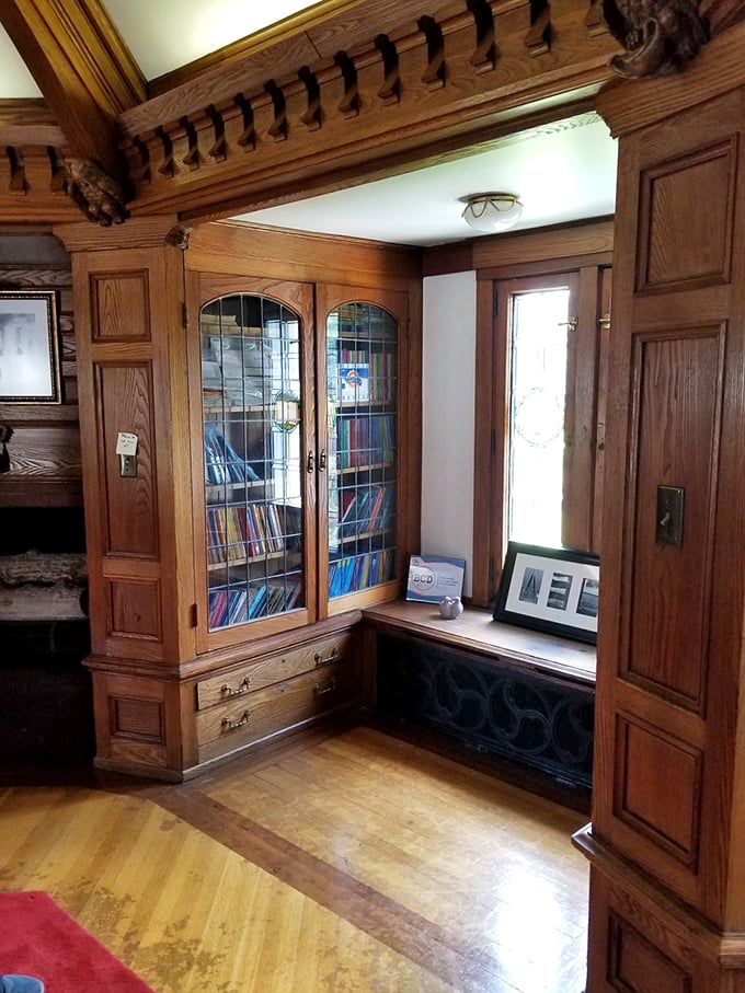 "Shh... the books are sleeping! This cozy nook is what librarian dreams are made of."