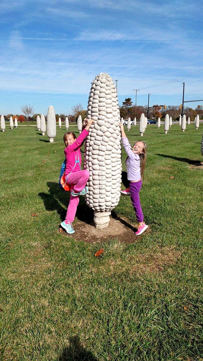 "Fee-fi-fo-fum, I smell the fun of everyone!" Visitors of all ages find joy in this field of giants.