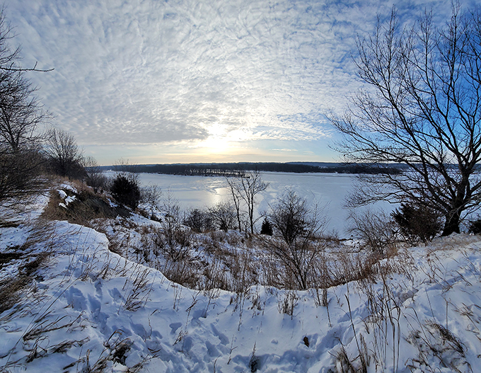 "Winter wonderland or scene from 'Frozen'? Either way, this snowy landscape is giving me chills (the good kind!)."