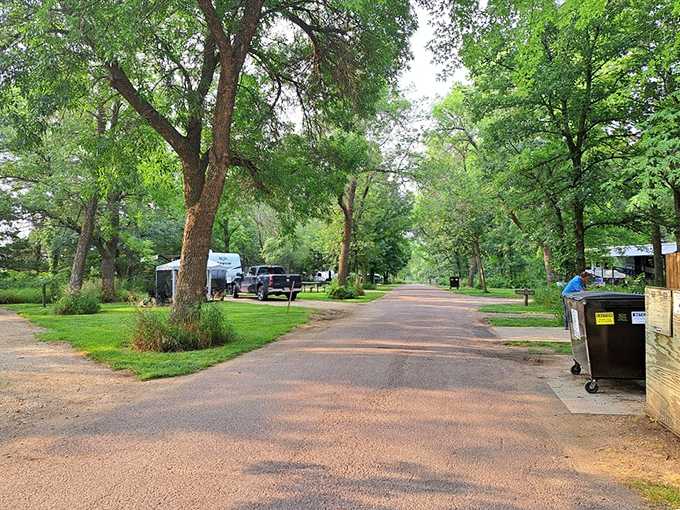 Camping: where "roughing it" means your Wi-Fi signal drops to one bar. But with views like this, who needs Instagram anyway?