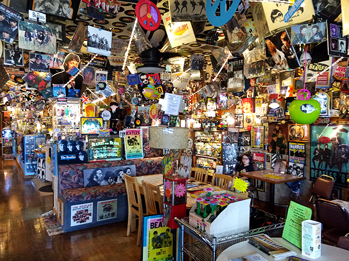 It's like stepping into the Yellow Submarine, but with better coffee and fewer Blue Meanies.