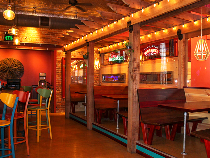 Where rustic meets electric! Cowboy Monkey's eclectic interior is like your cool aunt's living room &ndash; comfortable, quirky, and full of stories.