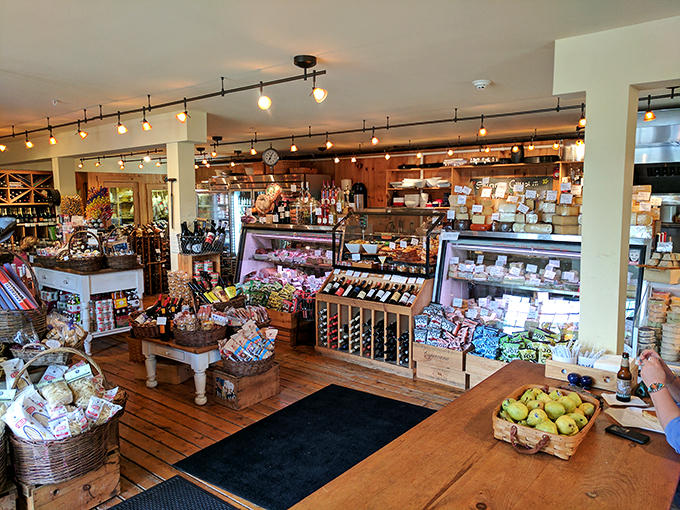 Welcome to flavor town! The Cheese Iron's interior is a labyrinth of gourmet goodies that'll make your taste buds dance.