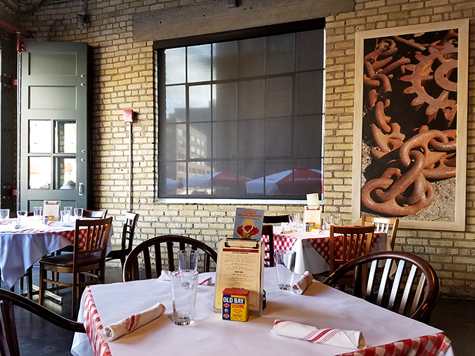Exposed brick, warm lighting, and the promise of seafood &ndash; it's like a rom-com set in a lobster shack!
