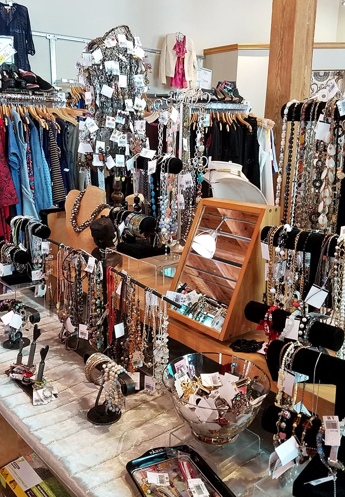 Jewelry jackpot! This glittering array of baubles and bling is like a treasure chest exploded in the best possible way.