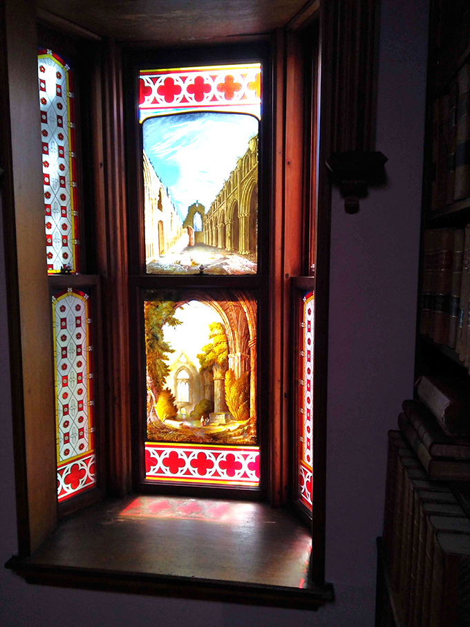 Stained glass that puts your grandma's suncatchers to shame. It's like Instagram filters for windows, 19th-century style!