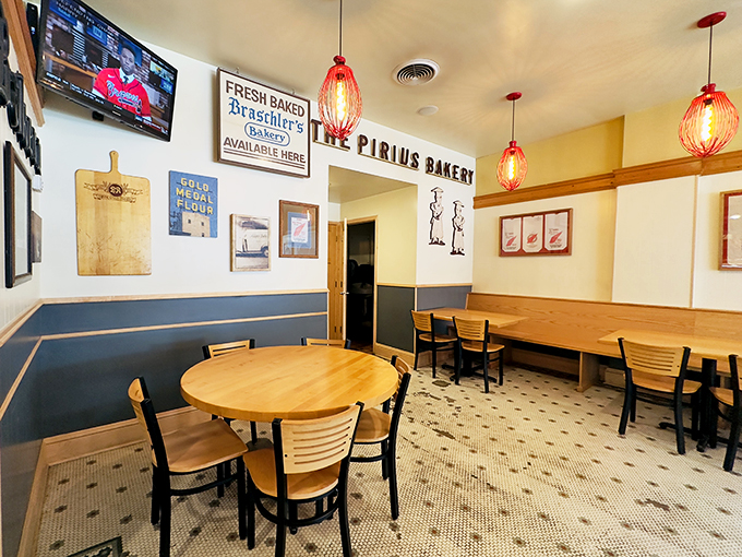 Welcome to the carb-loading lounge! Where calories don't count and coffee flows like a river of caffeinated dreams.