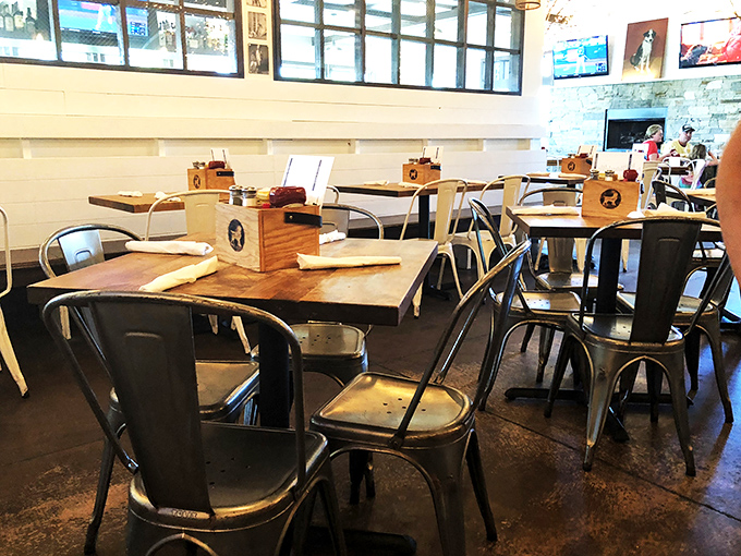 Industrial chic meets cozy charm. These tables are set for memories, laughter, and maybe a little sauce on your shirt.