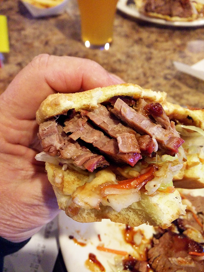 Behold, the sandwich that launched a thousand cravings! This turkey masterpiece is stacked higher than a Jenga tower and twice as satisfying.