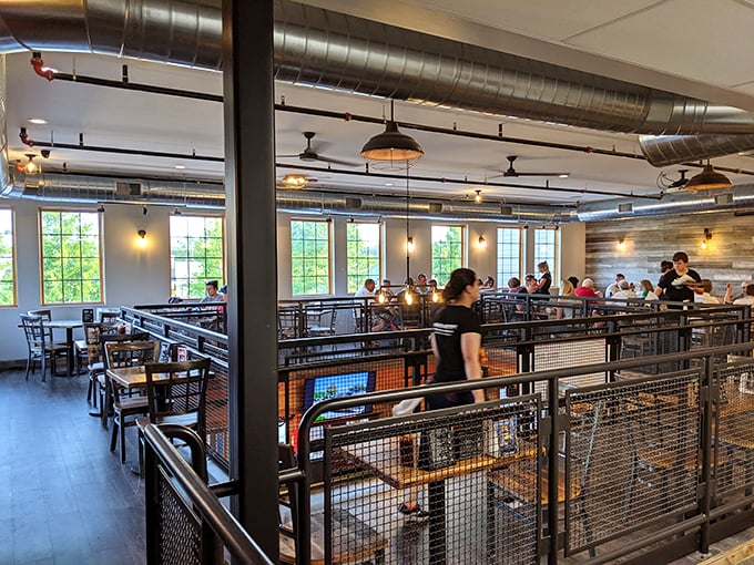 Upstairs at BBQ King: where the air is rarefied and the aroma of smoked meats tickles your nose from two floors away.