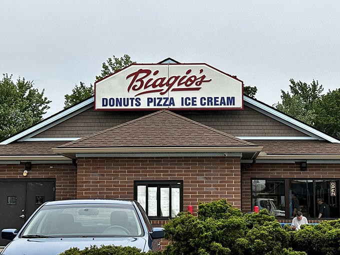 Pit stop paradise! Biagio's is solving the age-old road trip dilemma: donuts or pizza? Why not both?