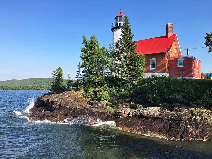 Blushing beauty of the Keweenaw! This red-brick charmer stands out like a shy teenager at their first dance &ndash; adorably awkward and impossible to ignore.