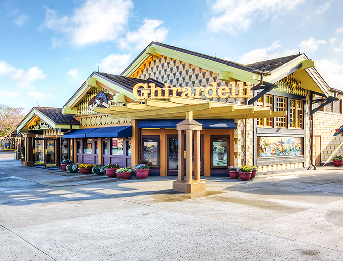 Ghirardelli: Where chocolate dreams come true and milkshakes are a religious experience. Hallelujah for cocoa!